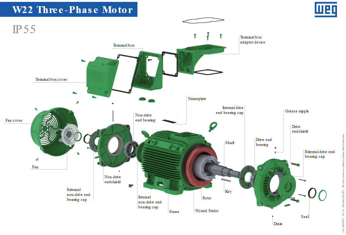 Moteur W22 WEG | Cenov' Distribution